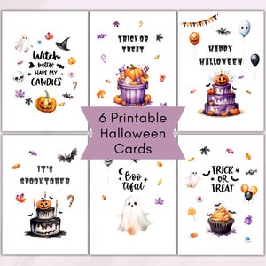 Printable Halloween Cards Spooky, Scary and Funny Designs Perfect for ...