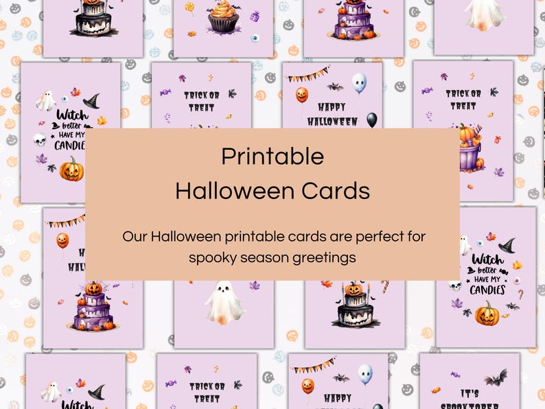 Printable Halloween Cards Spooky, Scary and Funny Designs Perfect for ...