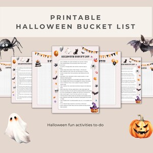 Ultimate Halloween Bucket List Printable Fall Activities Perfect for ...