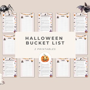 Ultimate Halloween Bucket List Printable Fall Activities Perfect for ...