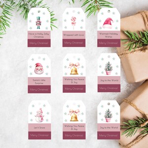 Printable Christmas Gift Tags Festive Xmas Tags Digital Download for ...