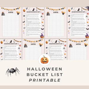 Ultimate Halloween Bucket List Printable Fall Activities Perfect for ...