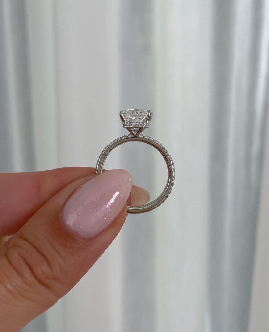 Princess Cut Diamond Hidden Halo Engagement Ring, 1.0 to 2.0 CT ...