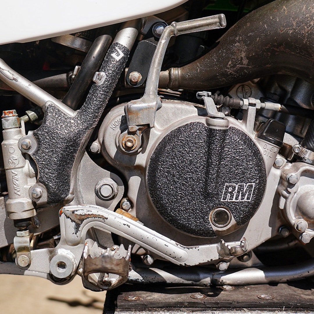 2003-2005 Suzuki RM65 Pryme Black Engine Cover & Frame Guard Pack Grip ...