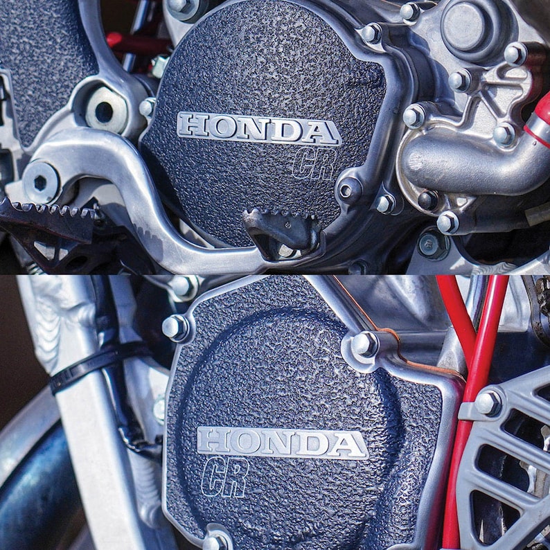 2001-2004 Honda CR125 Pryme Black Engine Cover Guard Pack Grip Tape CR ...
