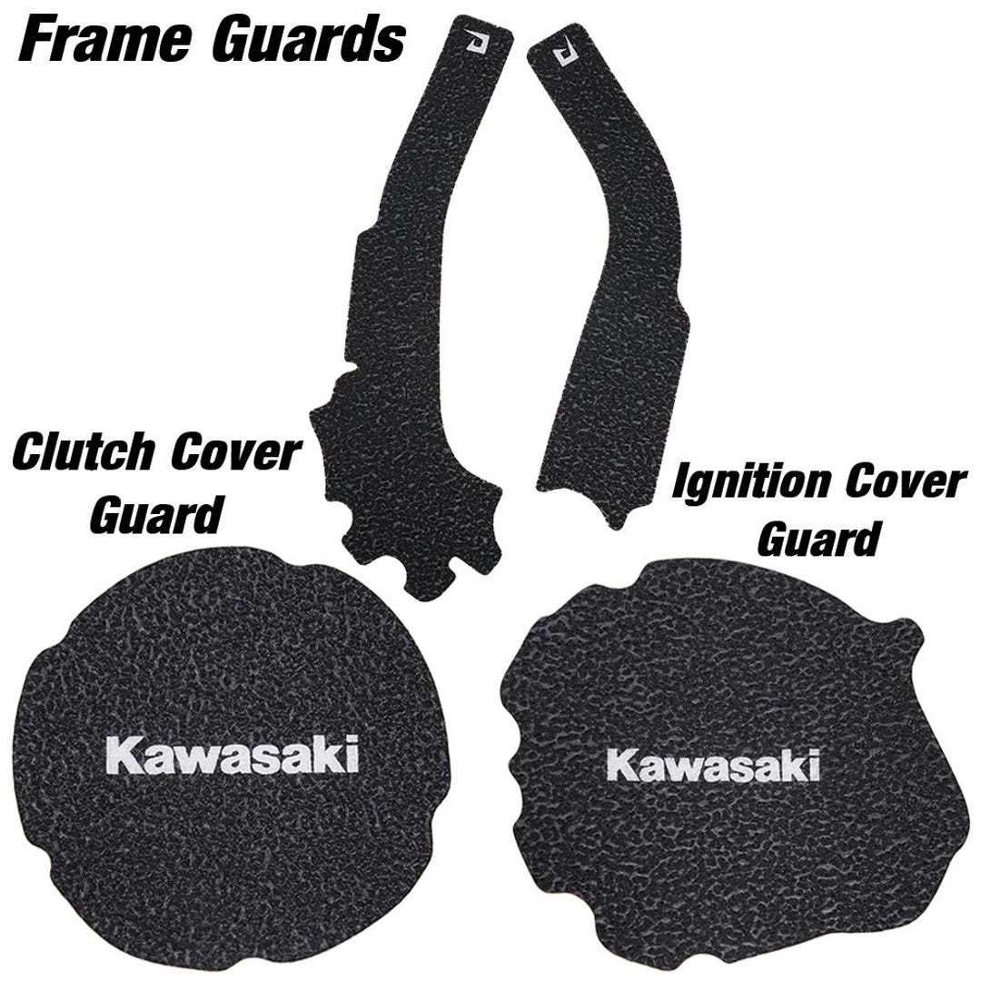 Black Engine & Frame Guard Pack 1998-2025 Kawasaki KX100 KX112 Cover ...