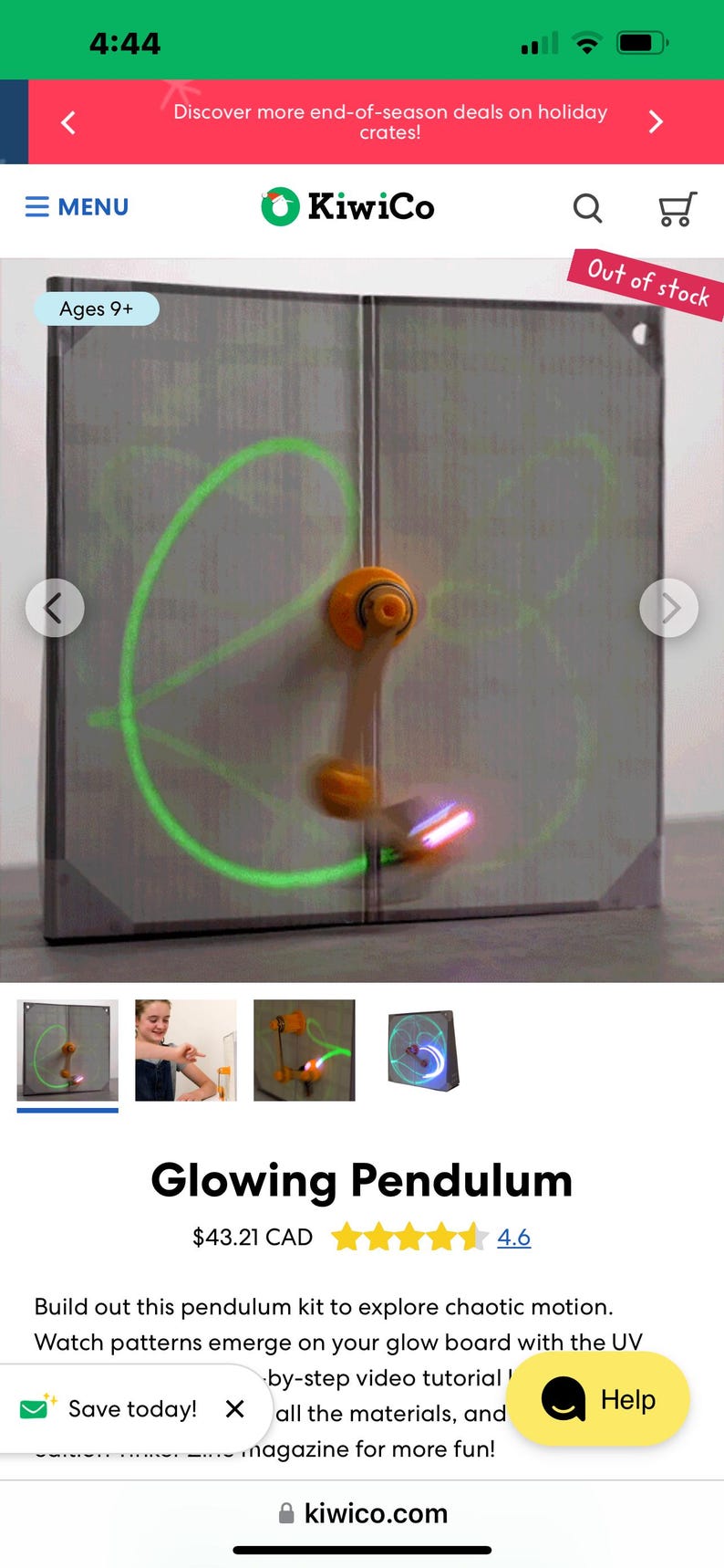 Kiwico Glowing Pendulum - Make Your Own Glowing Pendulum Kit ...