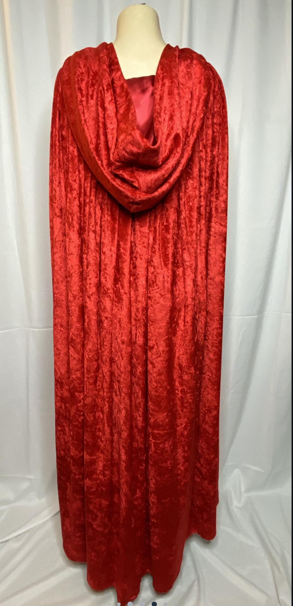 Red Velvet Satin Cloak Cape - Etsy