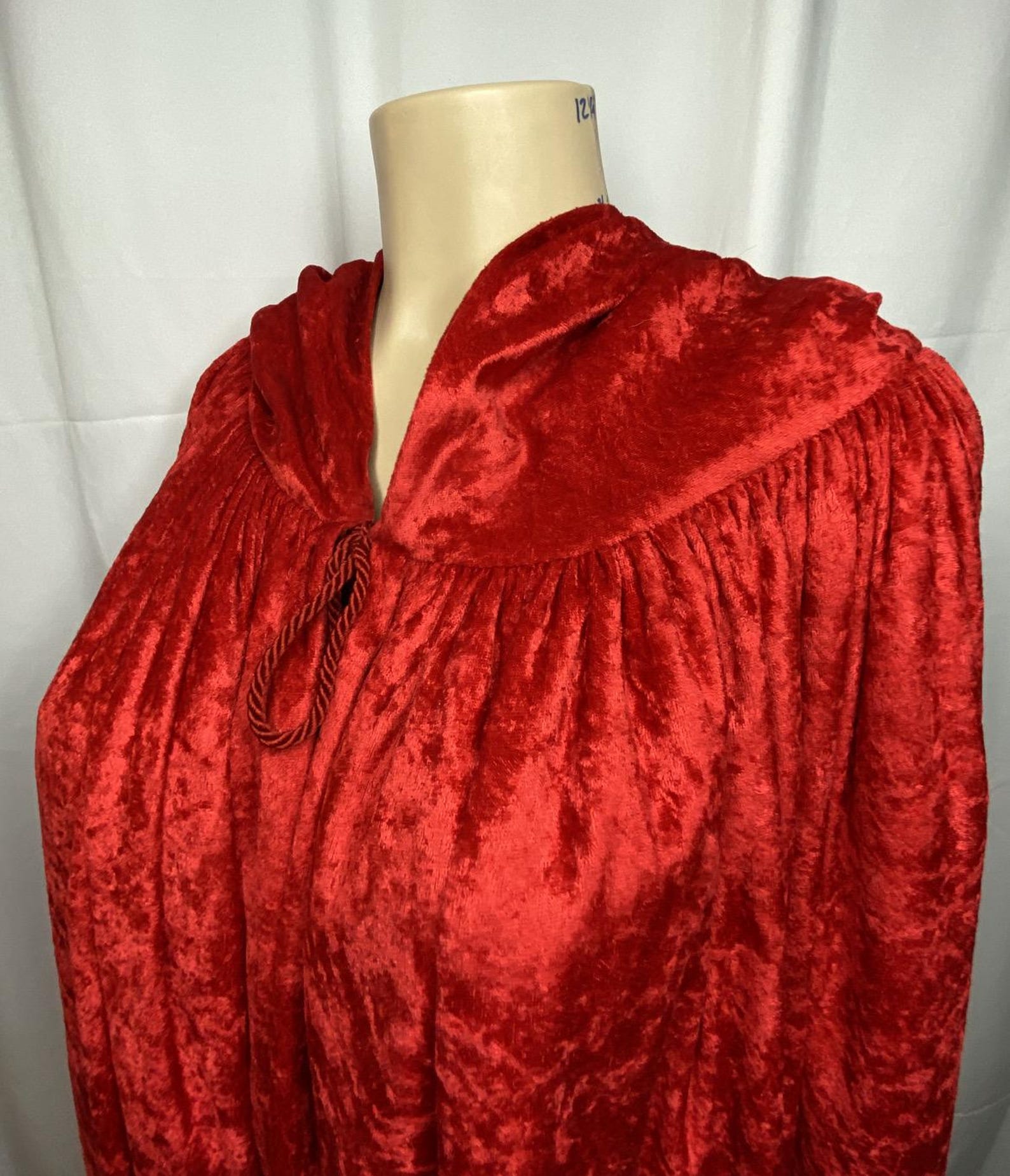 Red Velvet Satin Cloak Cape - Etsy
