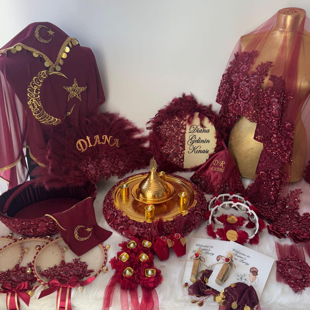 Henna Night Bride and Groom Wedding Sets - Henna-nacht -hochzeitssets ...