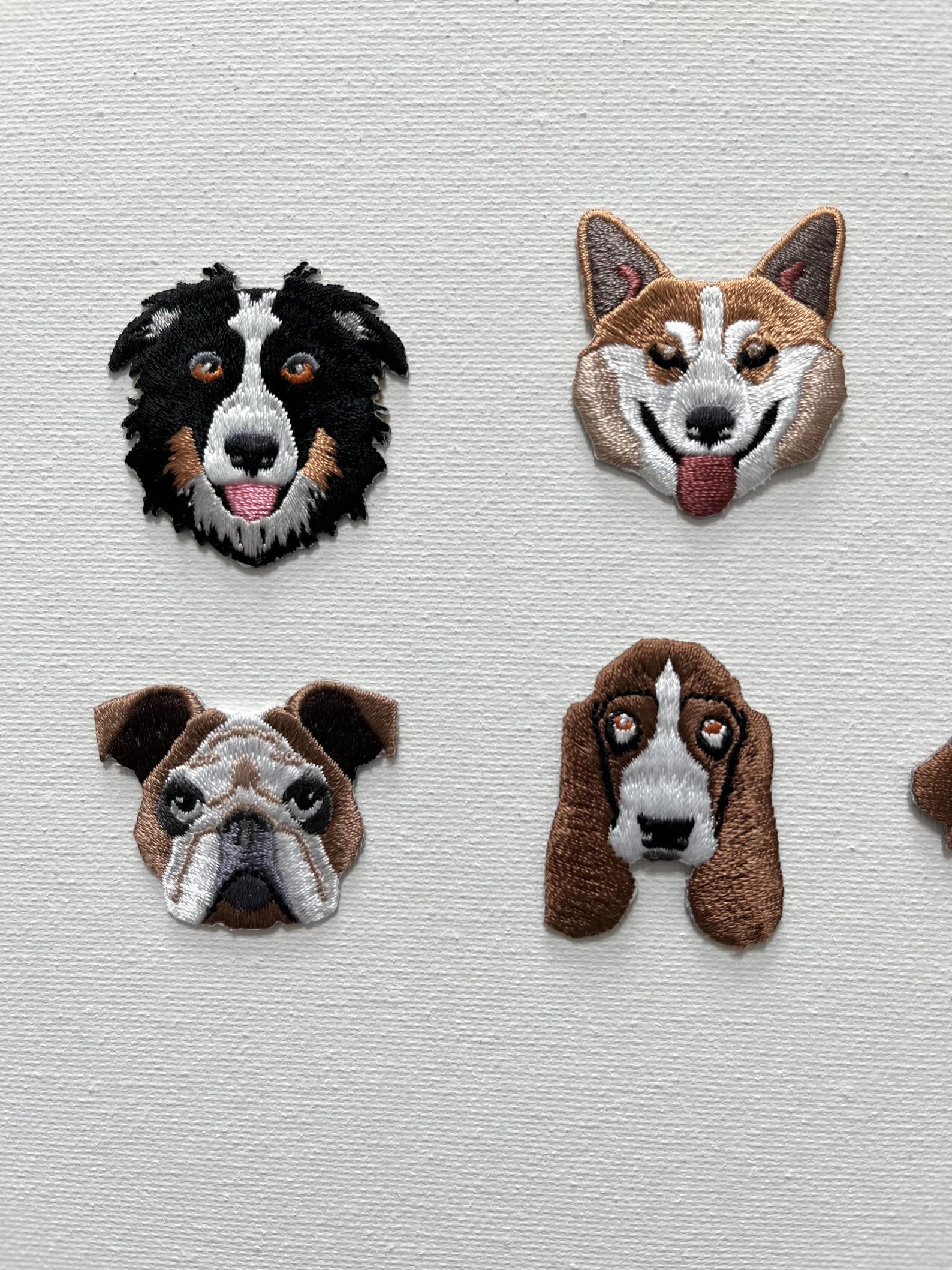 Dog Breed Woven Patches : Set of 7 Adorable Embroidered Dog Badge Iron ...