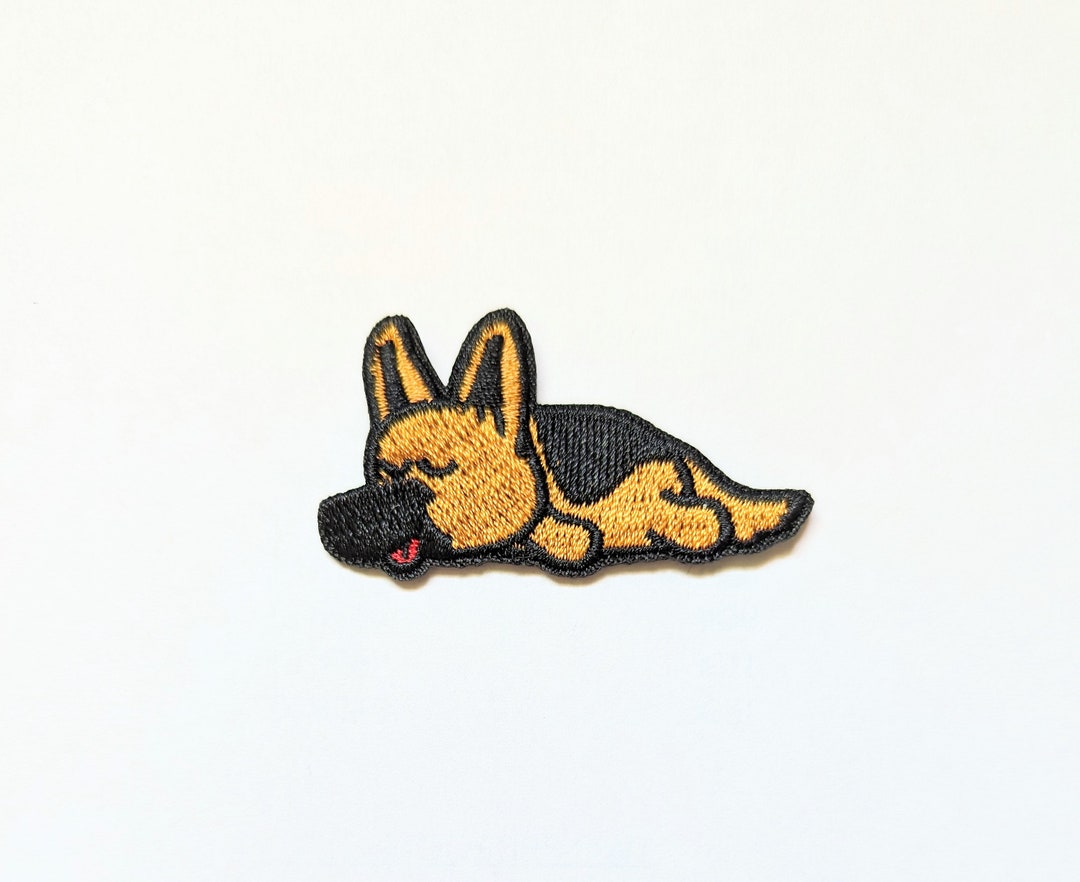 German Shepherd Cute Patch: Embroidered Dog Badge / Patch - Iron-on ...