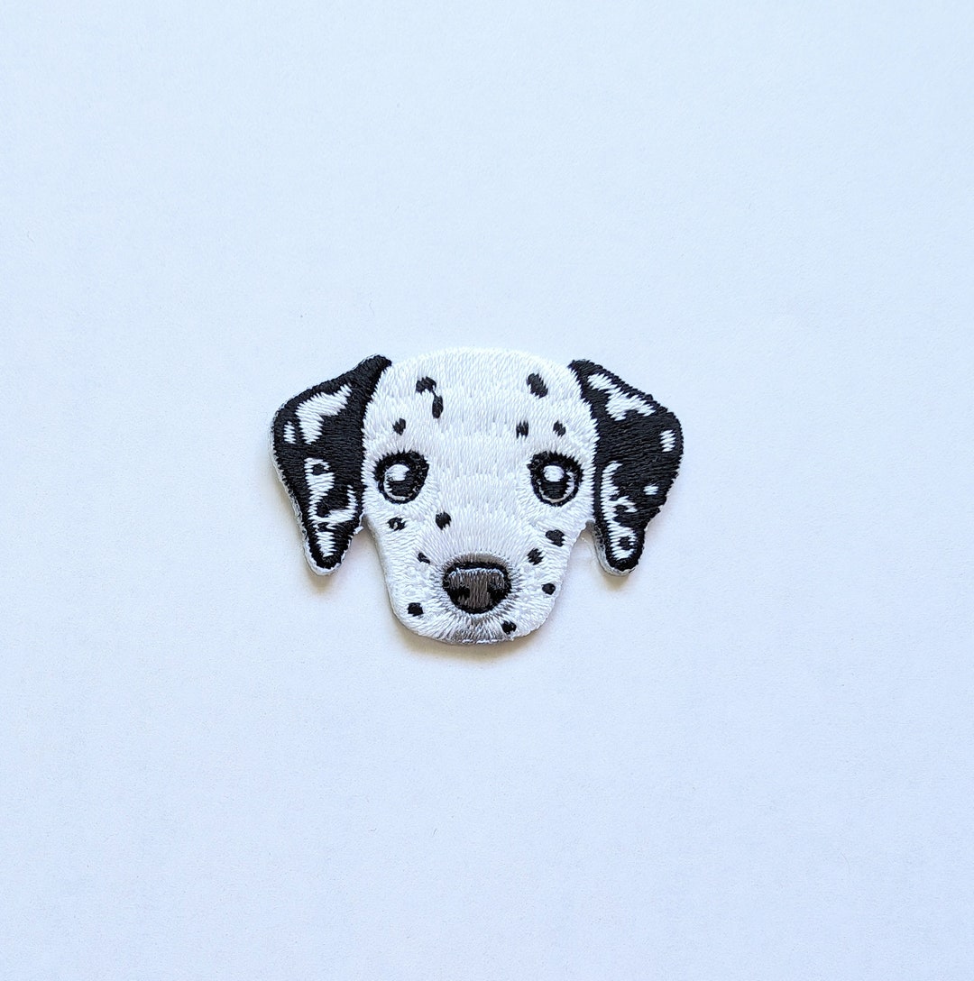 Adorable Dalmatian Dog Patch: Puppy Embroidered Badge - Iron-on / Sew ...