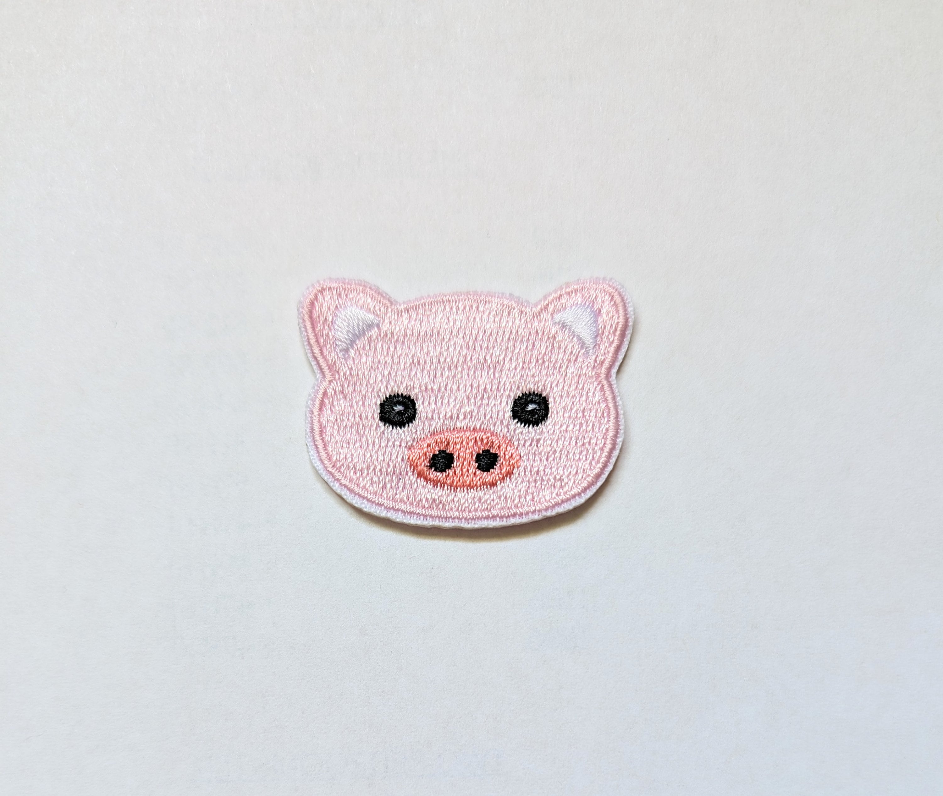 Cheerful Piglet Patch: Embroidered Farm Badge / Patch - Iron-on / Sew ...