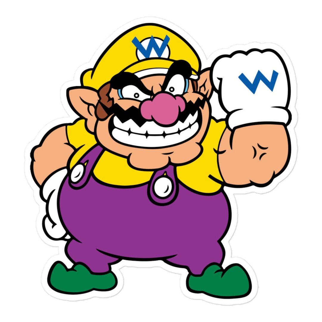 Wario From Super Mario Sticker - Etsy