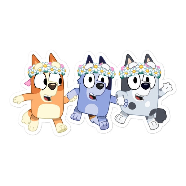 Bluey Flower Sticker - Etsy