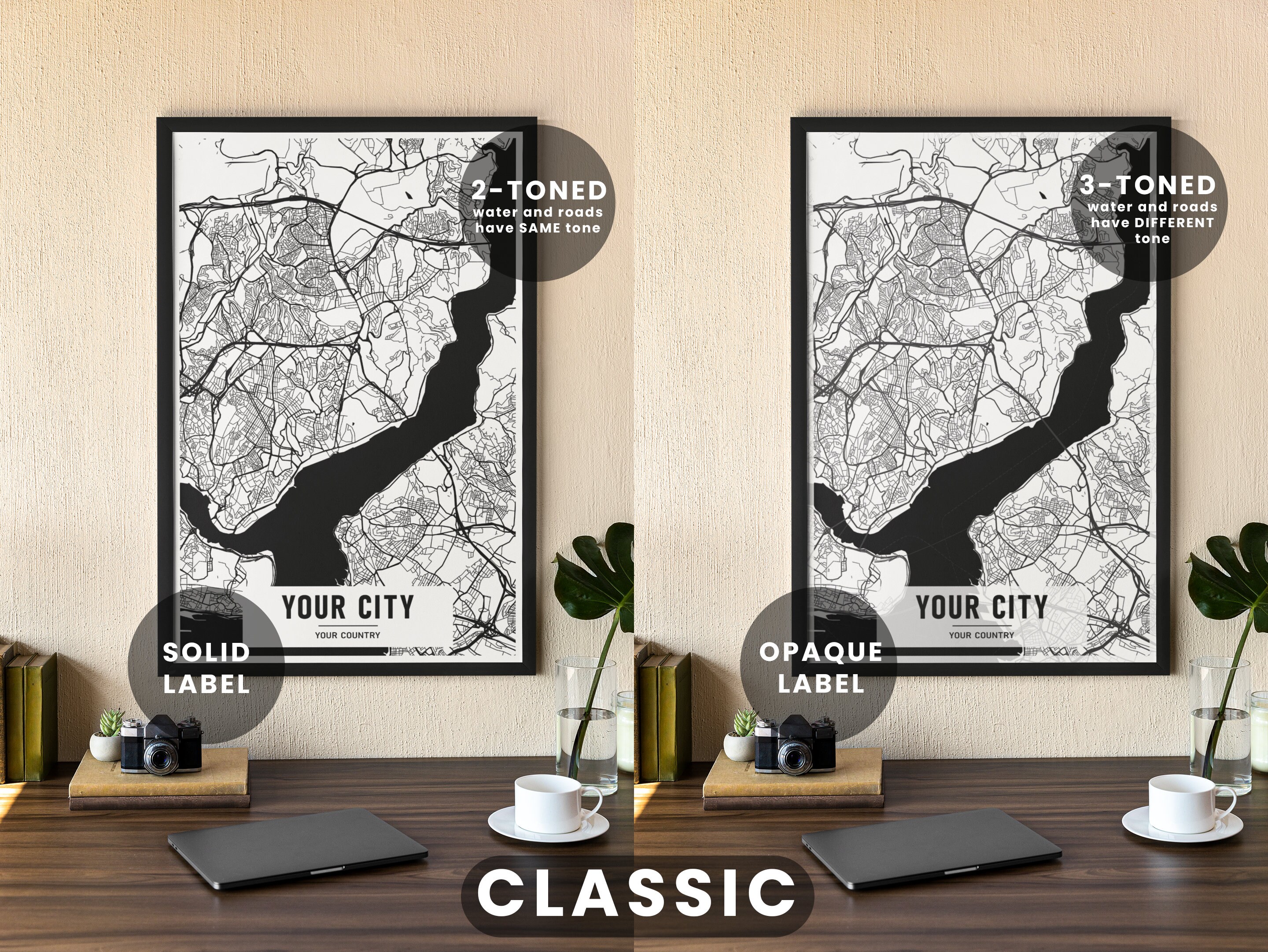 Digital Download Custom City Map Posters Aesthetic Home Decorations ...