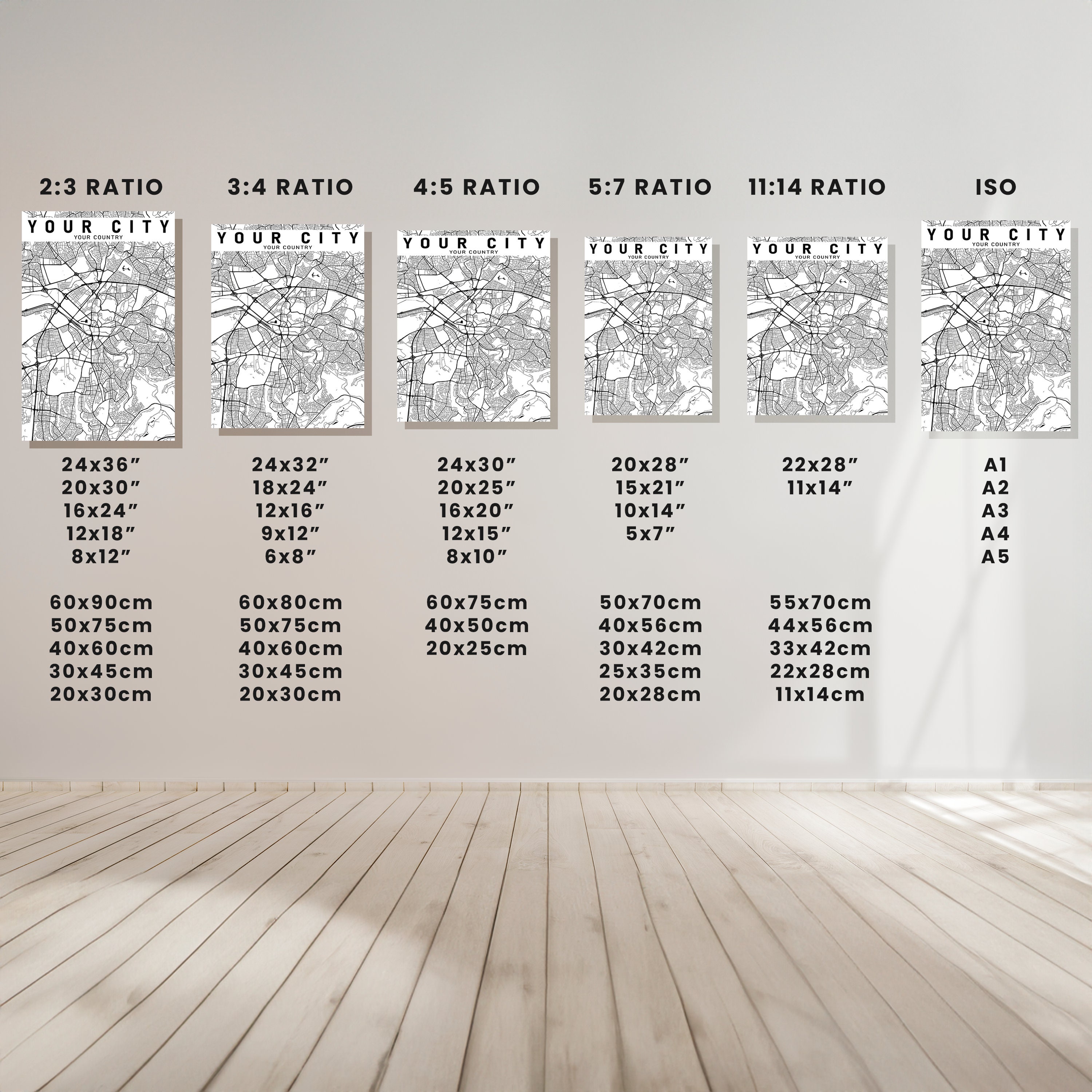 Digital Download Custom City Map Posters | Personalized Any Location ...