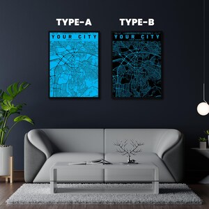 Digital Download Custom City Map Posters Aesthetic Home Decorations ...