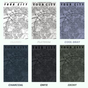 Digital Download Custom City Map Posters | Personalized Any Location ...
