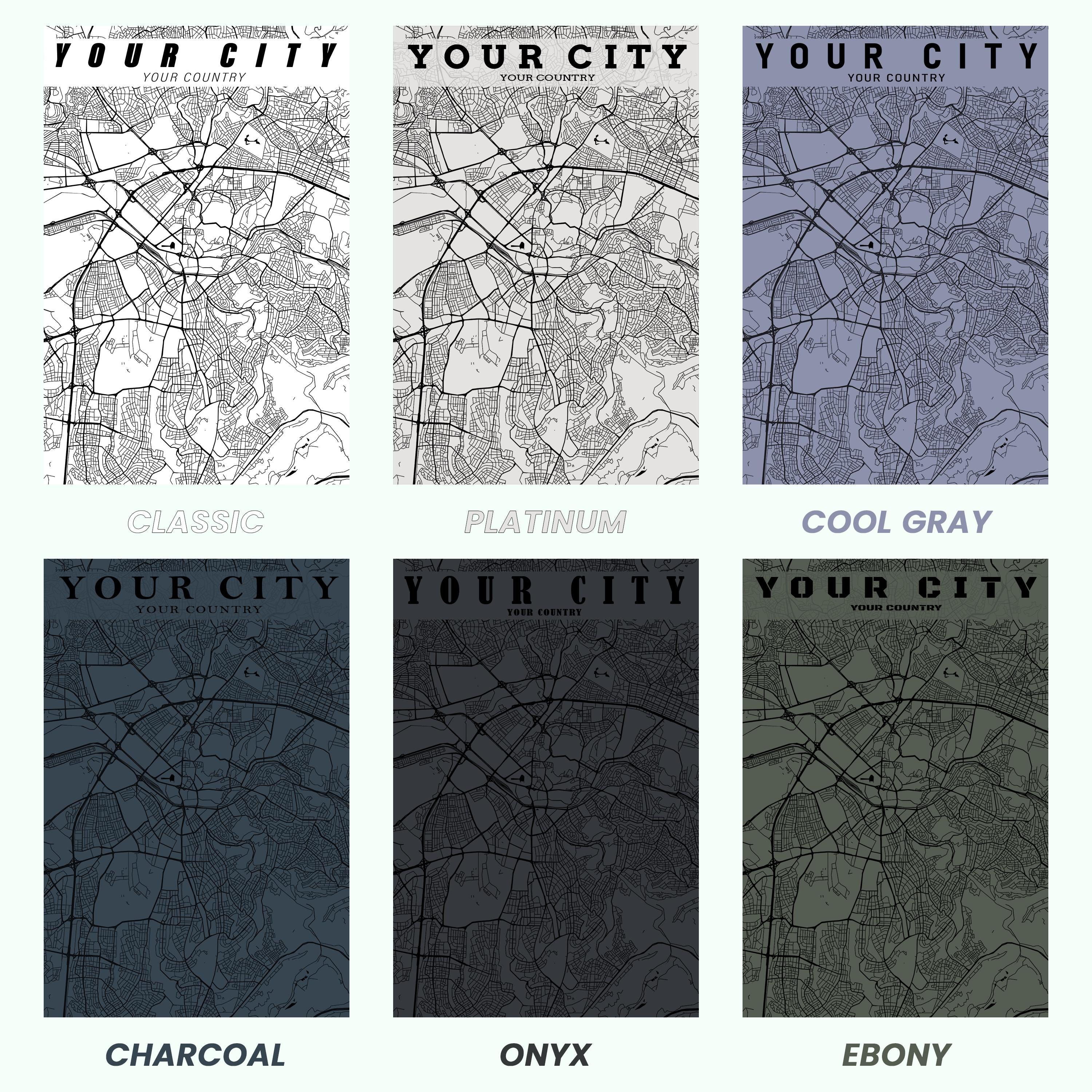 Digital Download Custom City Map Posters | Personalized Any Location ...