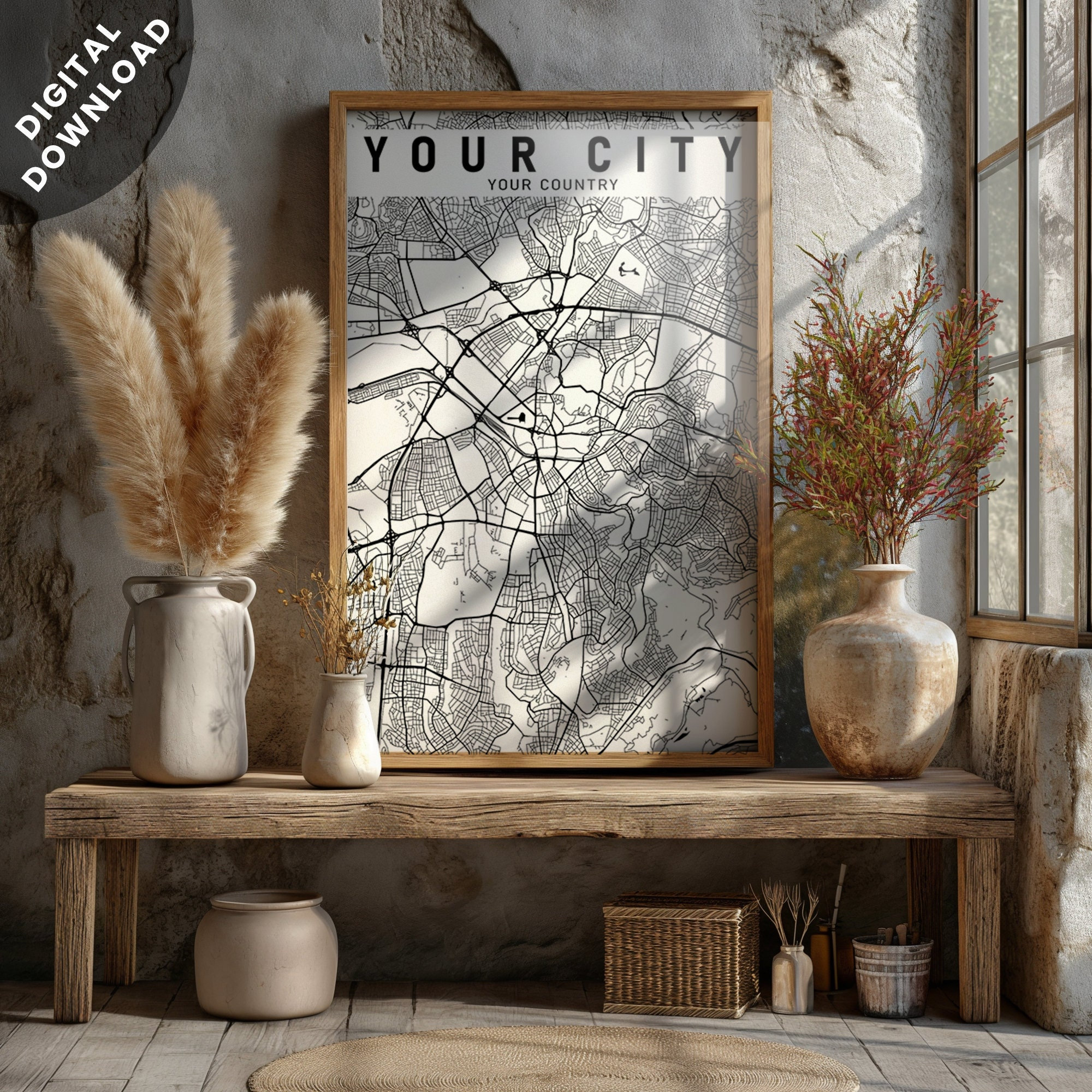 Digital Download Custom City Map Posters Aesthetic Home Decorations ...