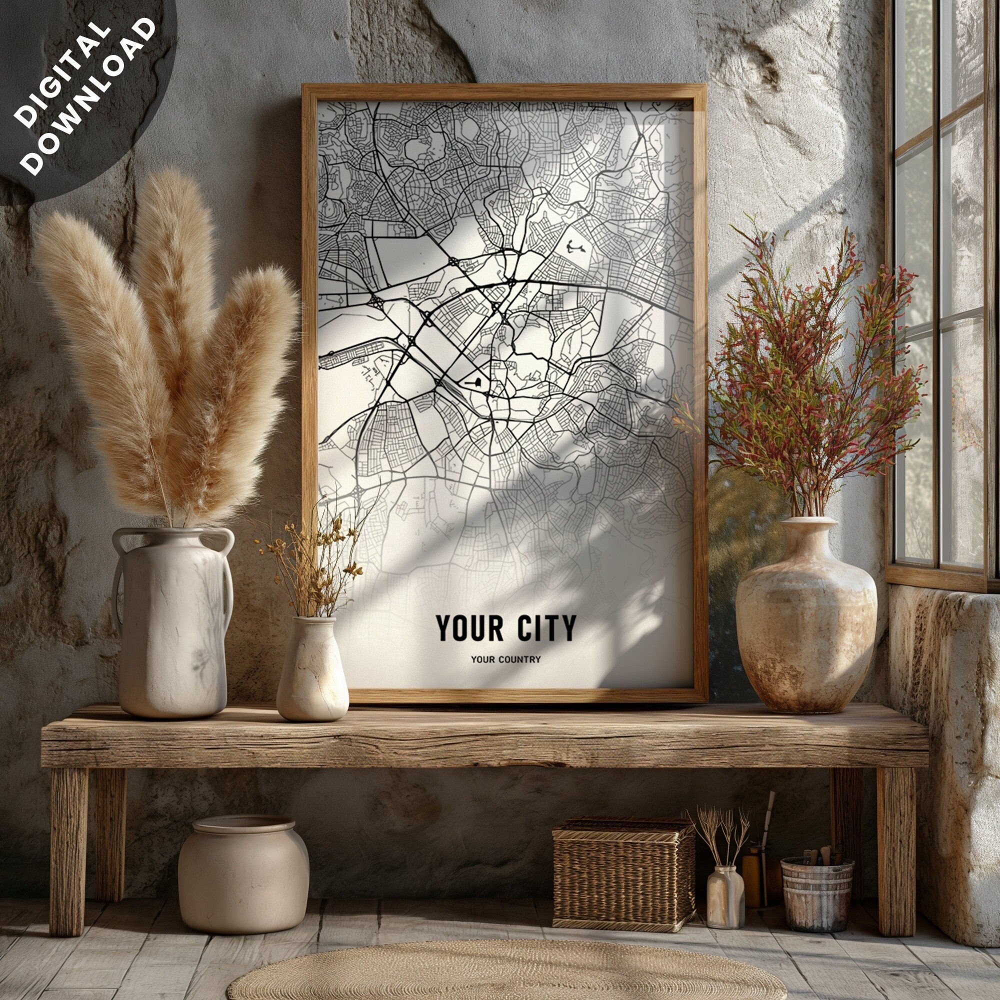 Digital Download Custom City Map Posters Aesthetic Home Decorations ...