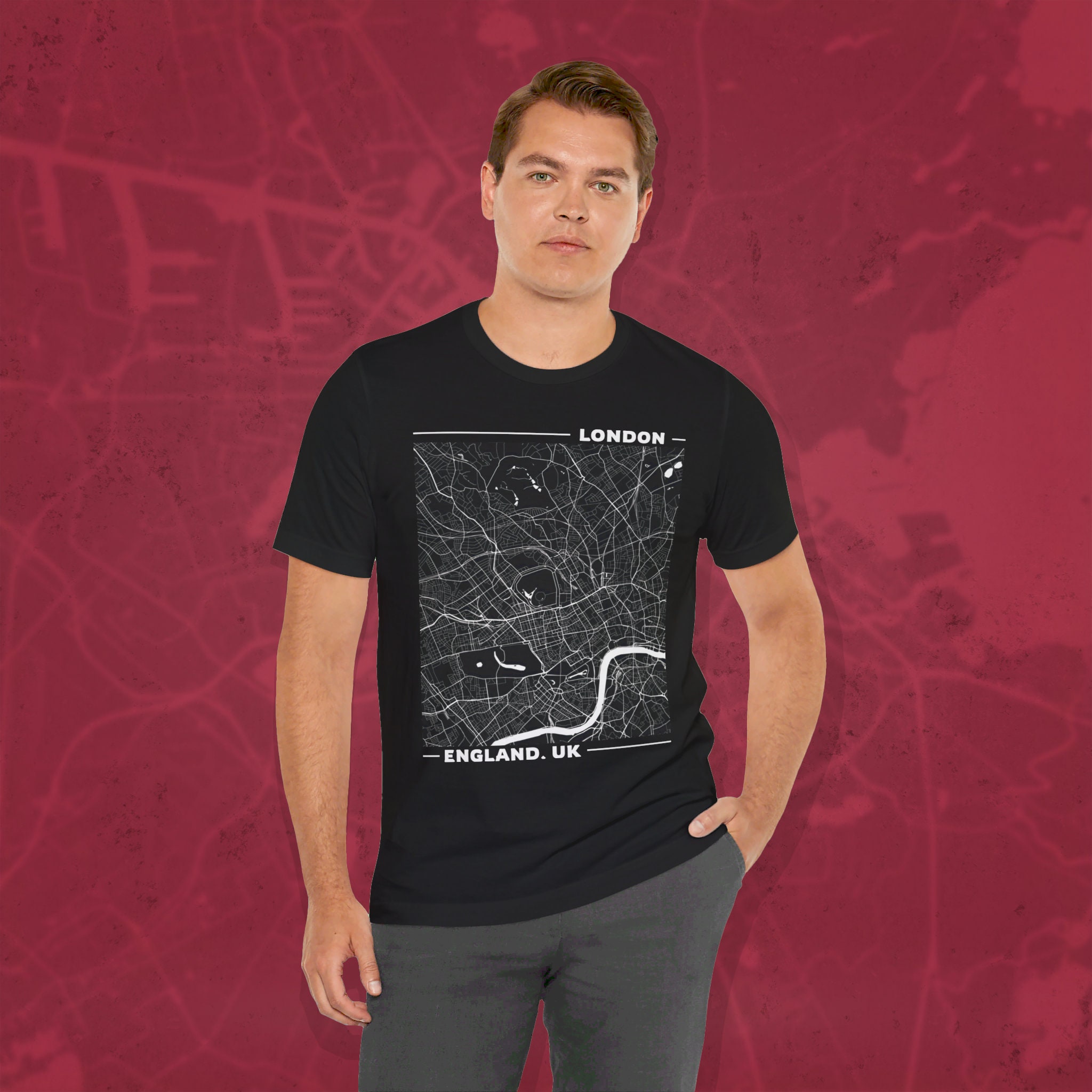 Custom City Map Poster T-shirt | Personalized City Map Tee | Unique ...
