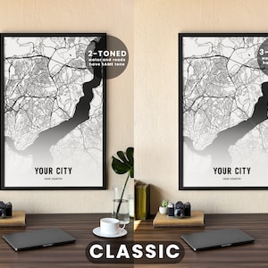 Digital Download Custom City Map Posters Aesthetic Home Decorations ...