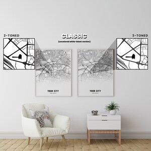 Digital Download Custom City Map Posters Aesthetic Home Decorations ...