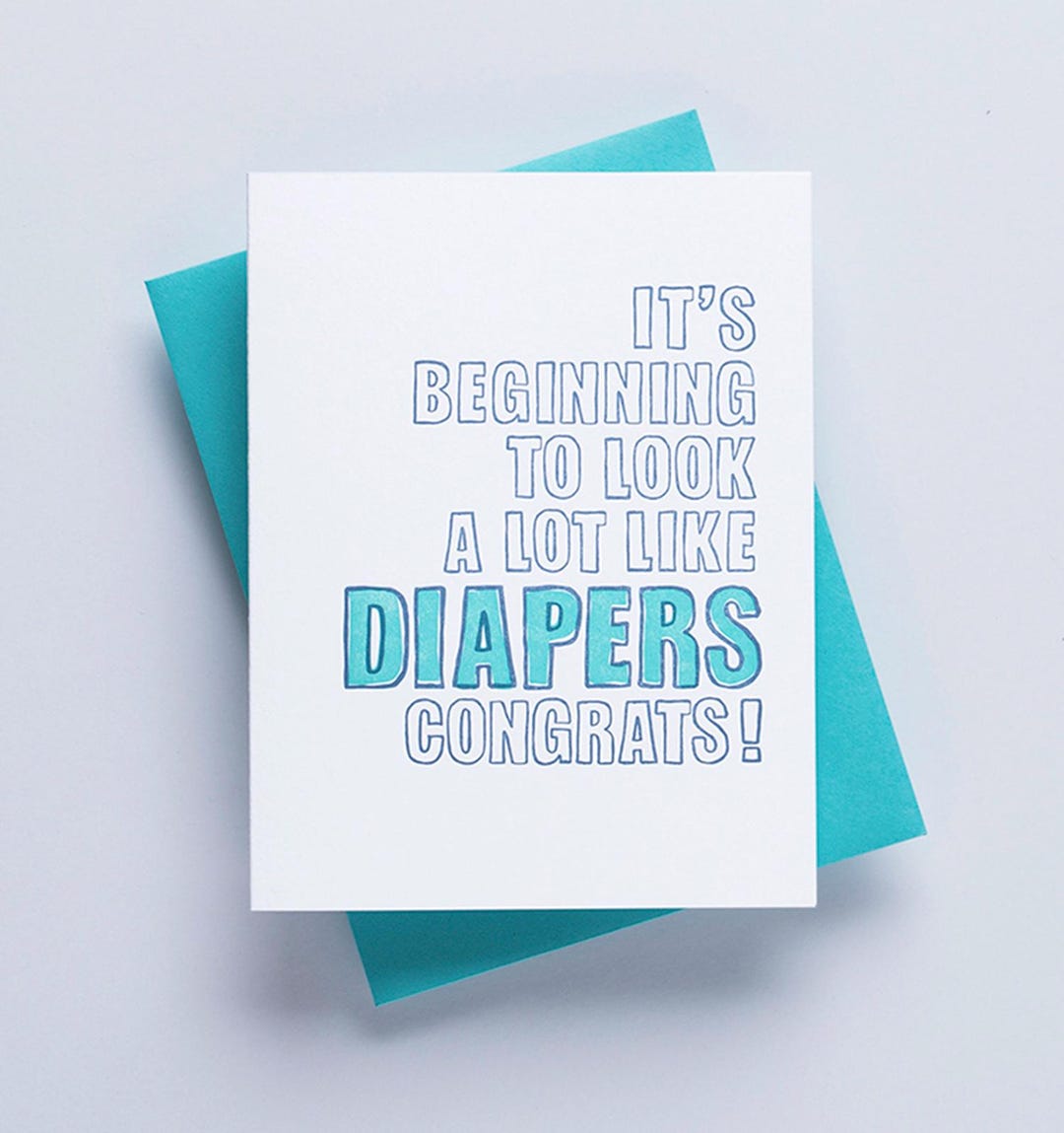 Funny Baby Card - Congrats Baby Card - Cute New Baby Card - Baby ...