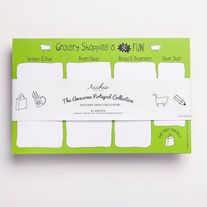 Grocery List Notepad - Grocery Shopping List - Meal Planning List ...