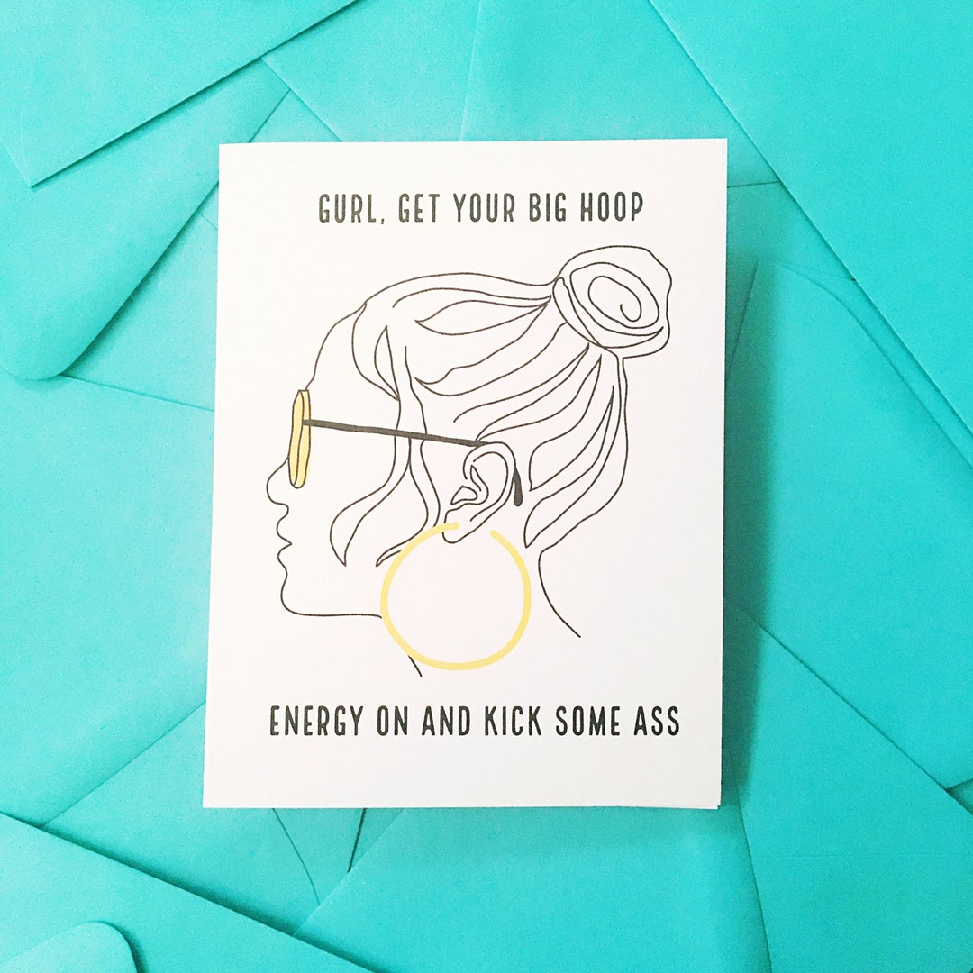 Big Hoop Energy Card for Best Friend - Bestfriend Gift - Encouragement ...