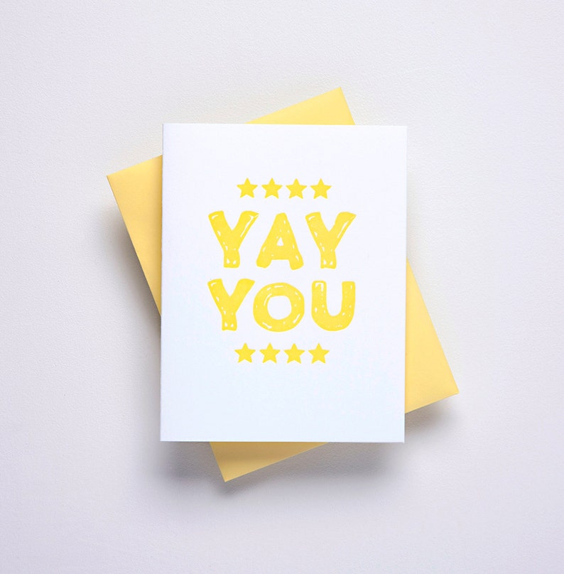 Yay You Card Congratulations Gift New Job Card Job Promotion Card ...