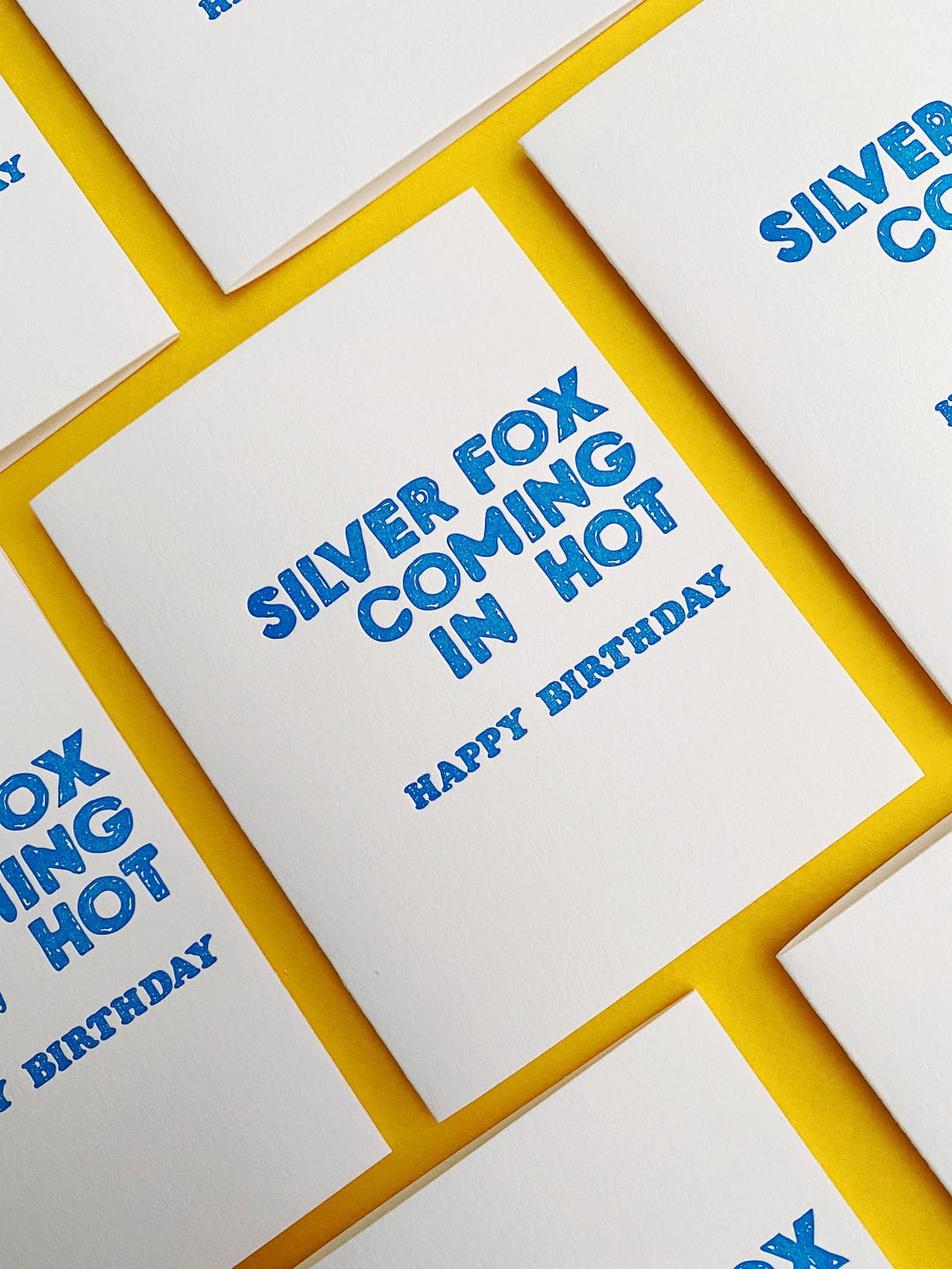 Silver Fox Birthday Card: Funny Letterpress Card for Him - Etsy