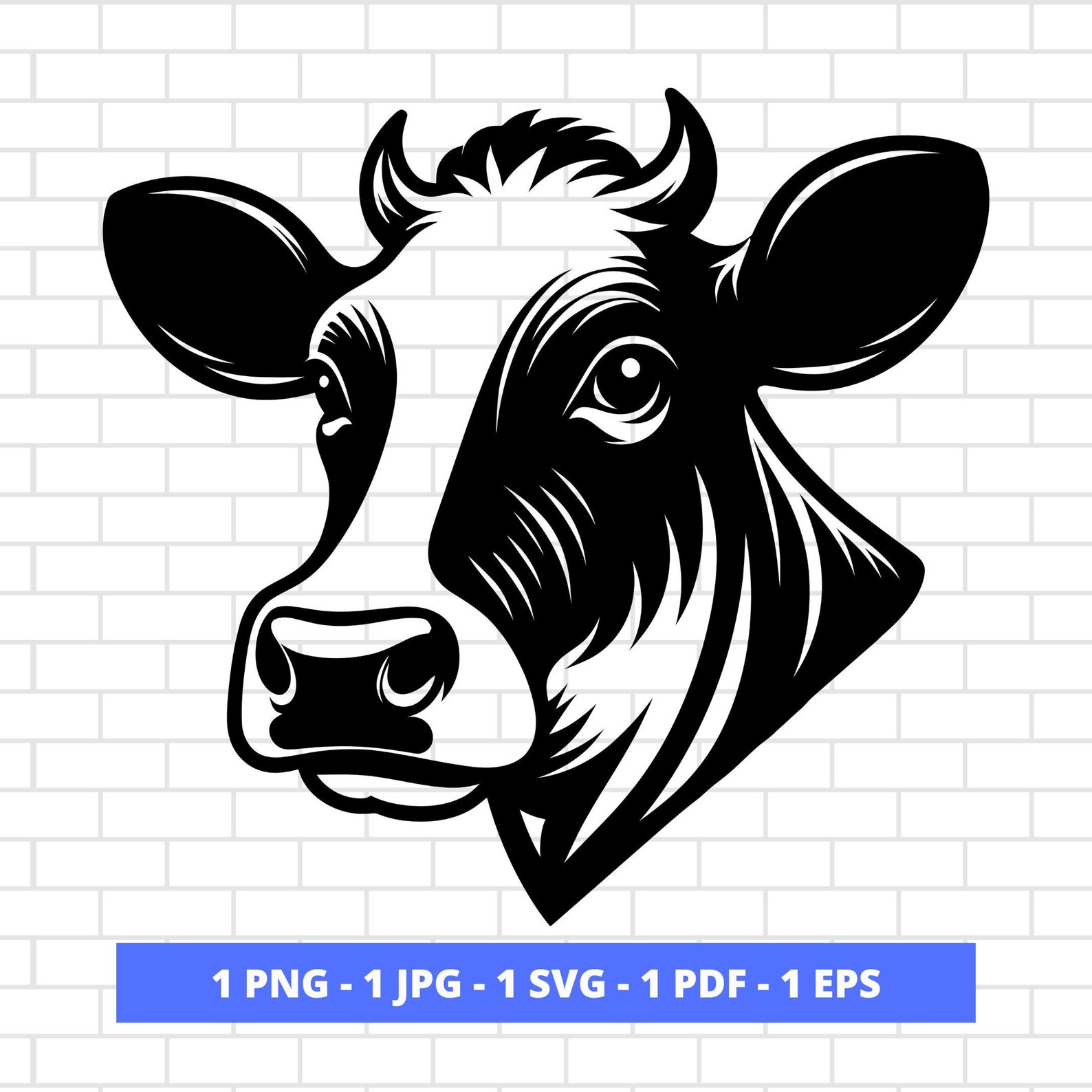 Cow Head SVG, PNG - Etsy