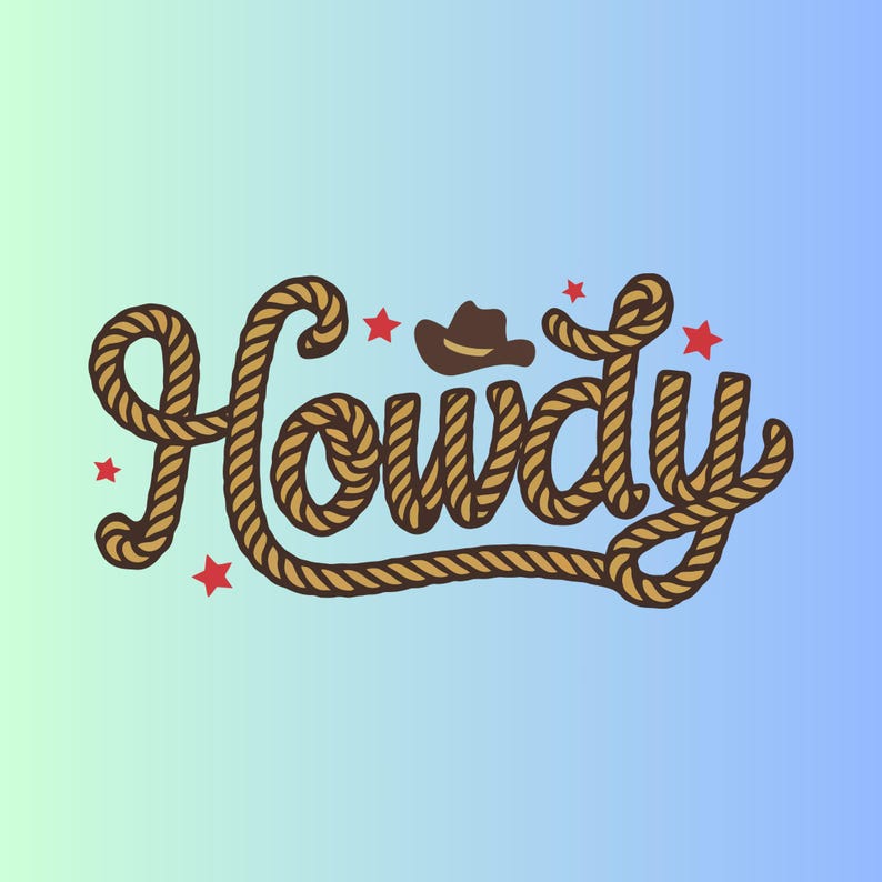 Howdy SVG, PNG - Etsy