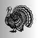 Black and White Turkey Clipart, SVG, PNG - Etsy