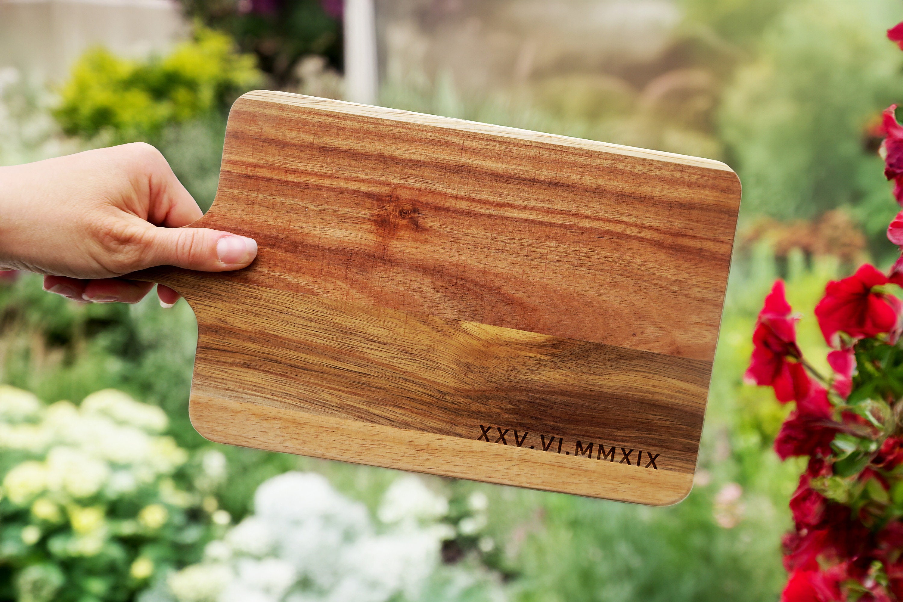 Roman Numerals Anniversary Date, Engraved Cutting Board, Personalized ...