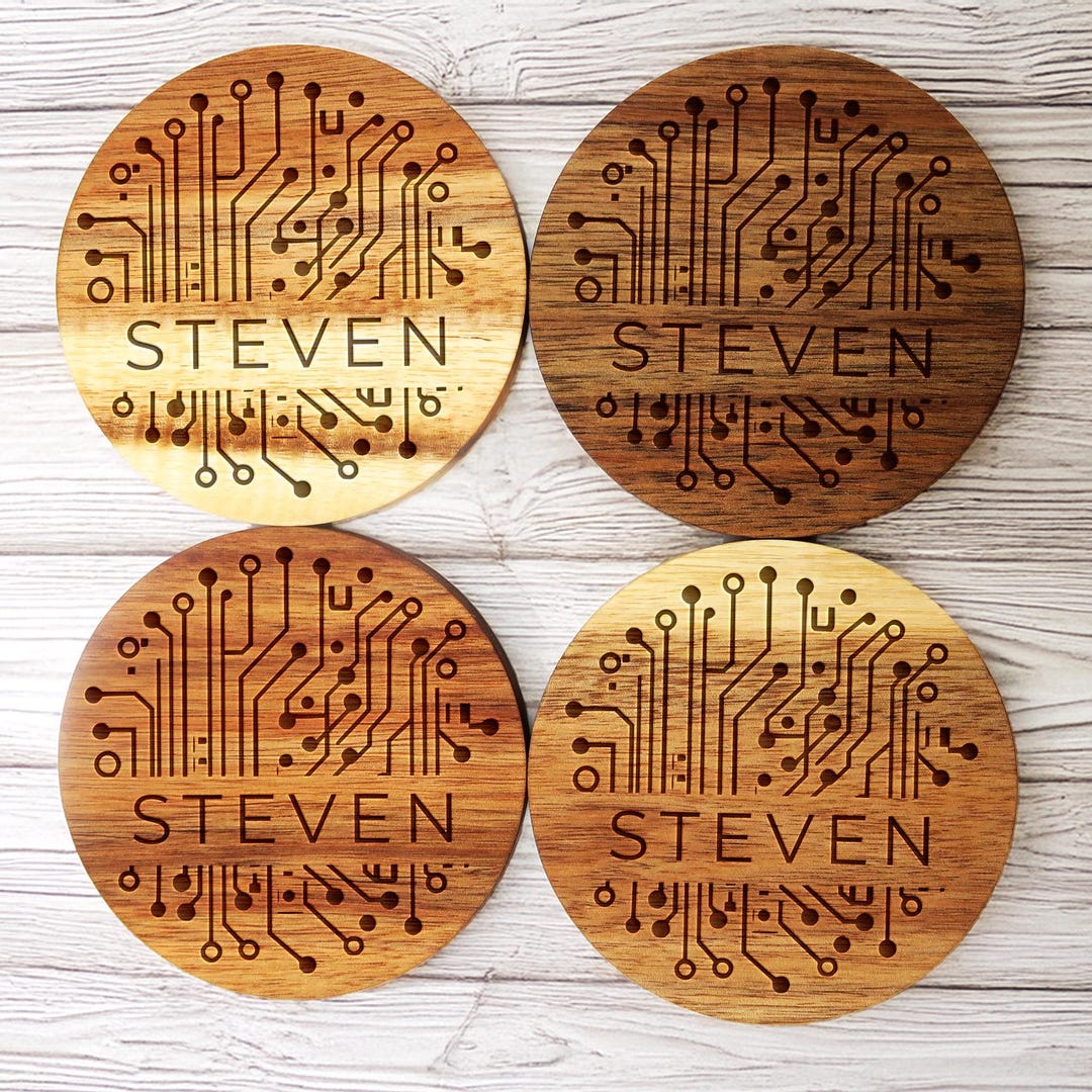 Software Engineer Gift, Circuit Board Coasters, Electrical Engineering ...