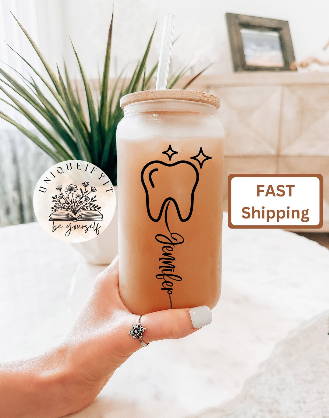 Personalized Dentist Tooth Cup, Dental Hygiene Gifts, Dental Assistant ...