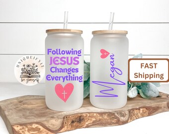 Personalized Christian Bible Coffee Cup, Custom Bible Scriptures Iced ...