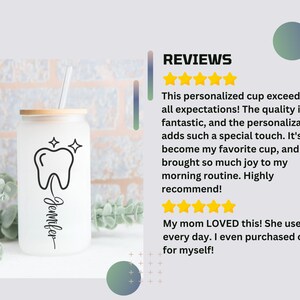 Personalized Dentist Tooth Cup, Dental Hygiene Gifts, Dental Assistant ...