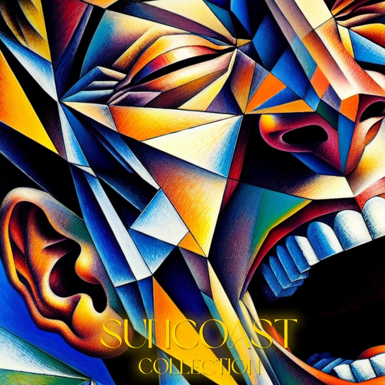 Cubism Painting PRINTABLE / Cubist Art on Colorful Canvas / Room Decor ...