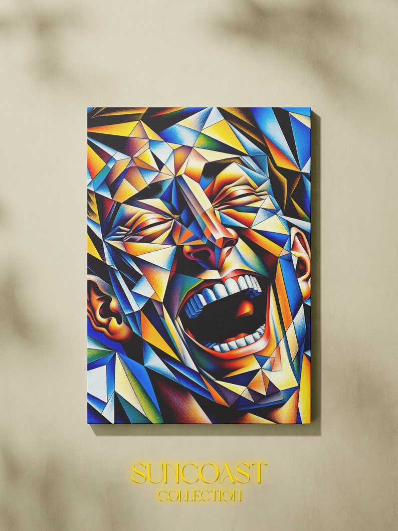Cubism Painting PRINTABLE / Cubist Art on Colorful Canvas / Room Decor ...