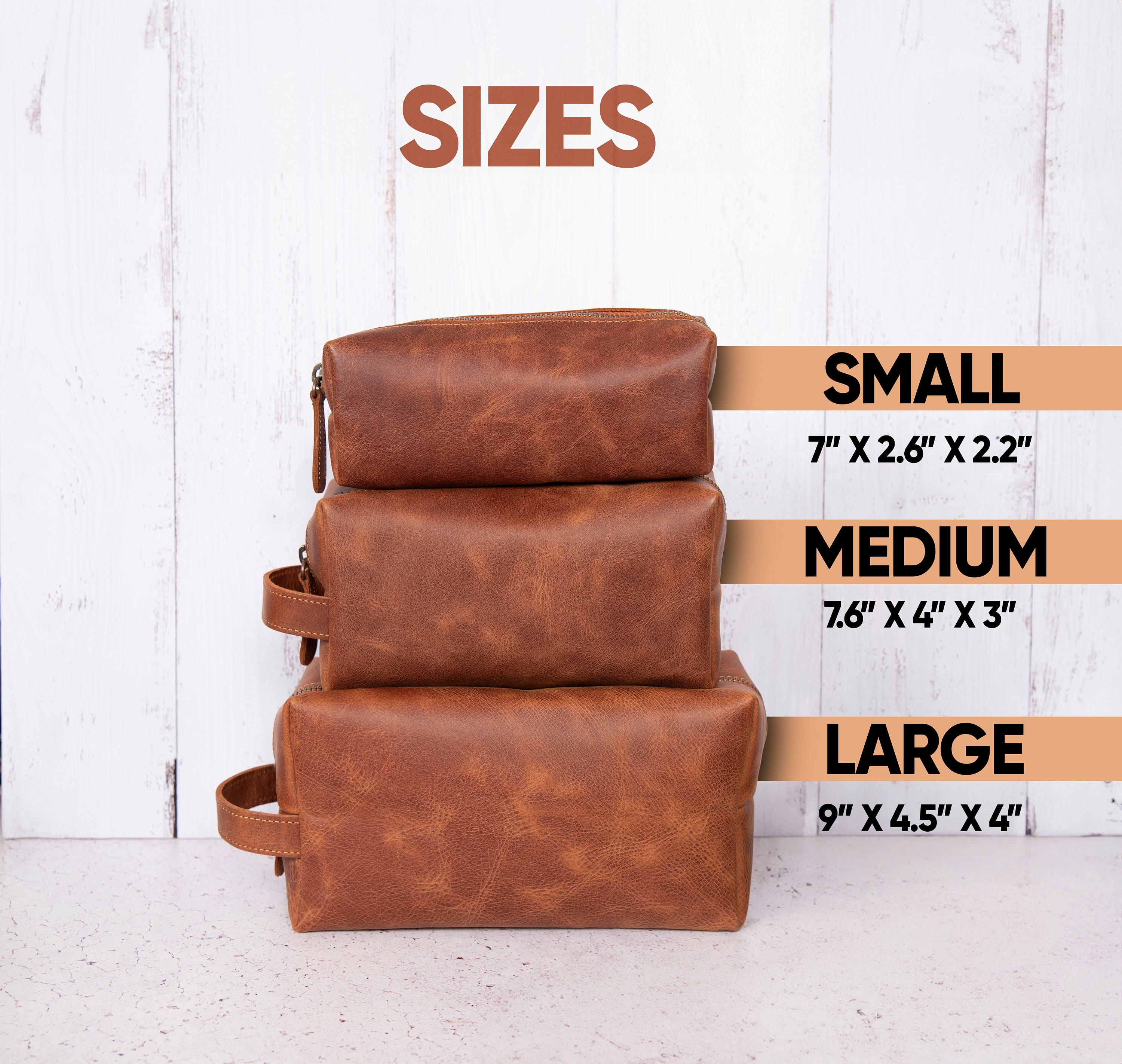 Hunting Gift for Him – Engraved Leather Dopp Kit, Personalized Travel ...