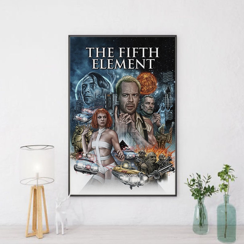 The Fifth Element Movie Poster, Quality Canvas Print, Poster Gift, Wall ...