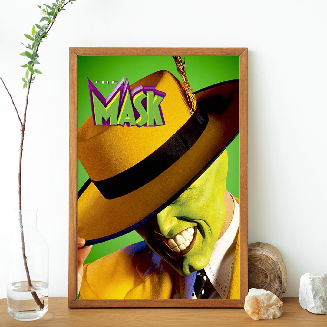 The Mask Movie Poster, Quality Canvas Print, Poster Gift, Wall Art ...