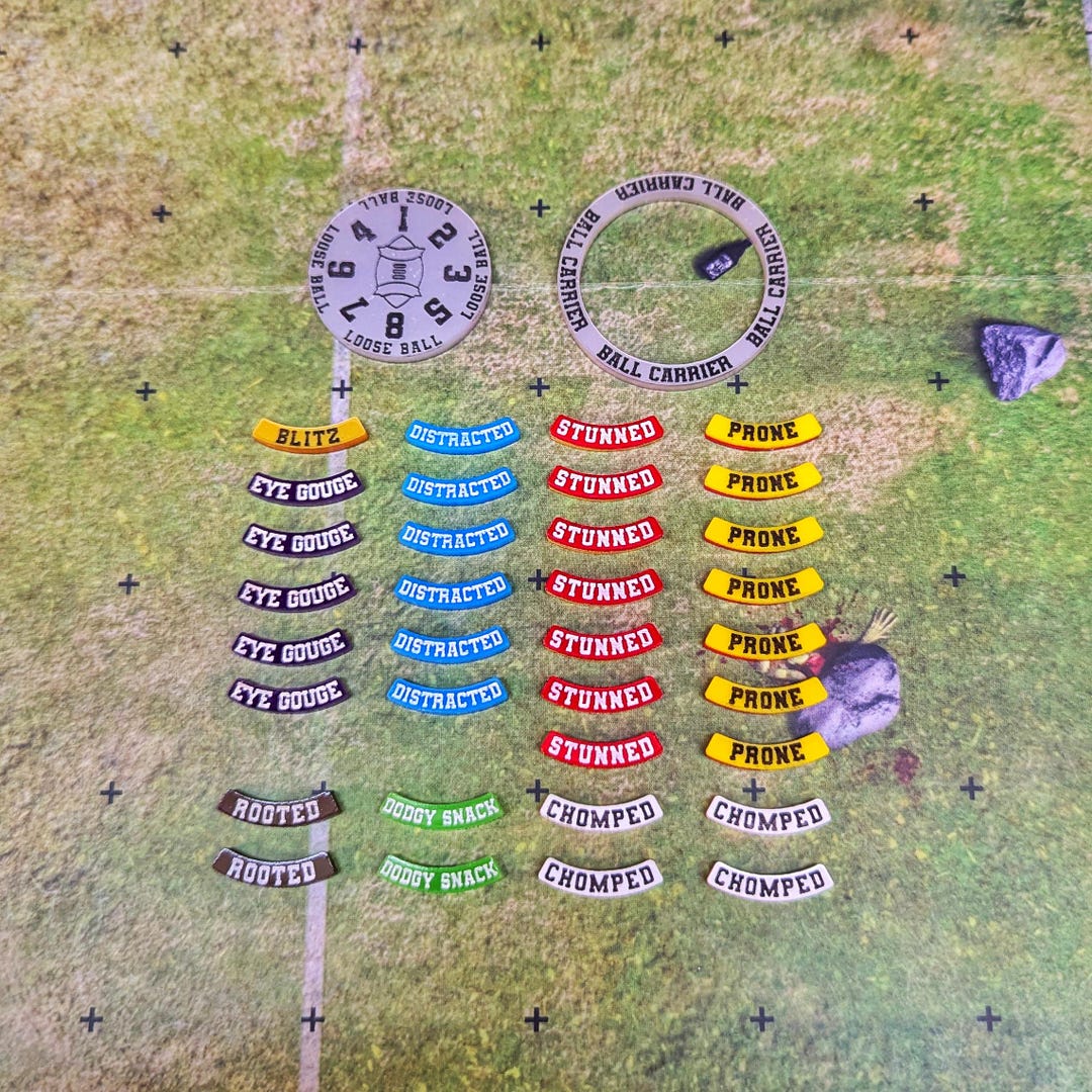 Fantasy Football Status Tokens (compatible With Bloodbowl) - Etsy