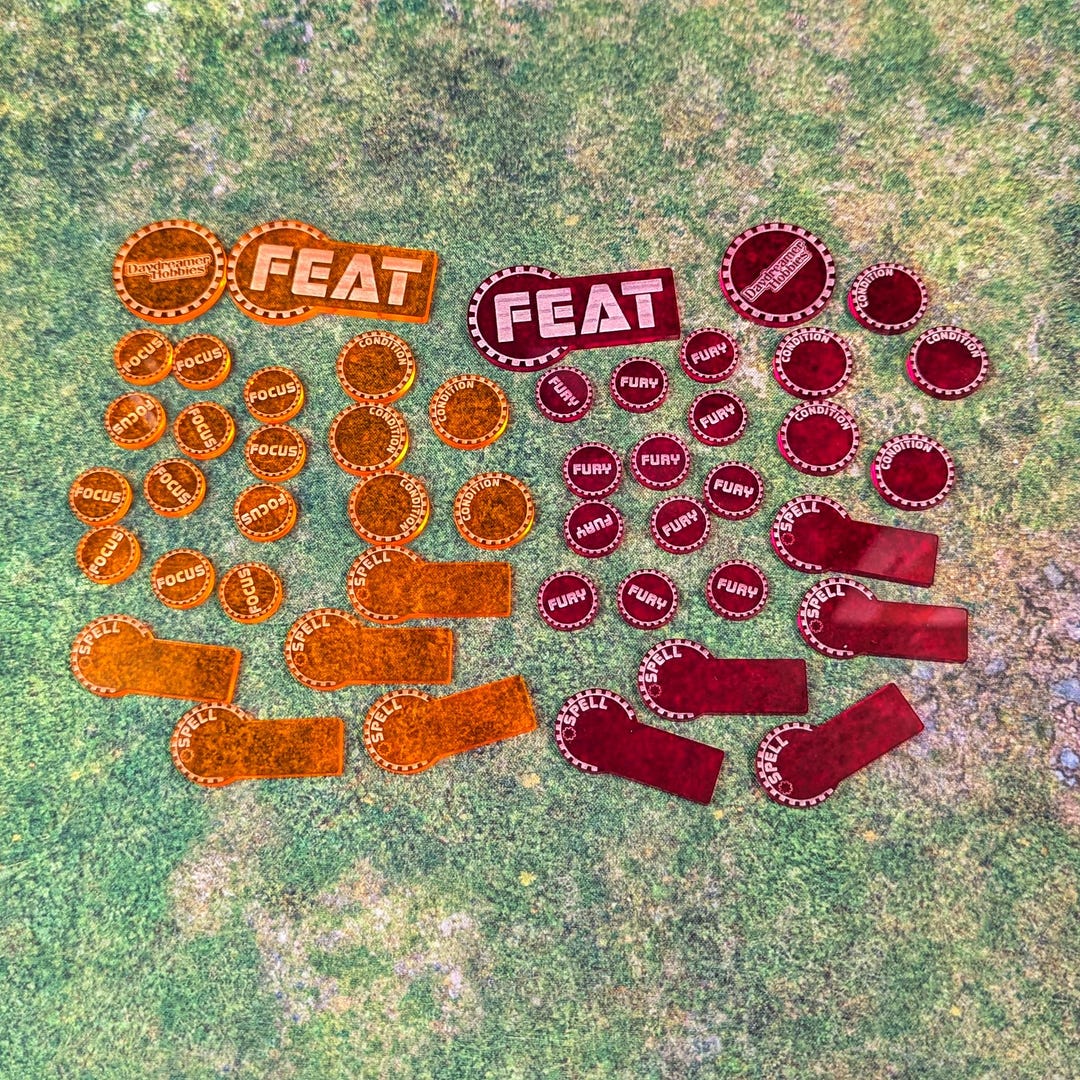 Focus/fury Token Set Compatible With Warmachine MK4 - Etsy